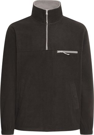 Solid SDMatzo Herren Fleecepullover Pullover Sweater mit Troyerkragen Brusttasche Eingrifftaschen Relaxed fit, Größe:XXL, Farbe:True Black (194008)