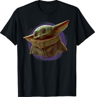 Star Wars The Mandalorian The Child Purple Circle Portrait T-Shirt