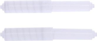 NUOBESTY 2stücke Toilettenpapierhalter Weiß Aus Kunststoff Ersatzstange Für Toilettenpapierhalter Federmechanismus Rollenhalter Für Reisen Und Hausgebrauch Wie