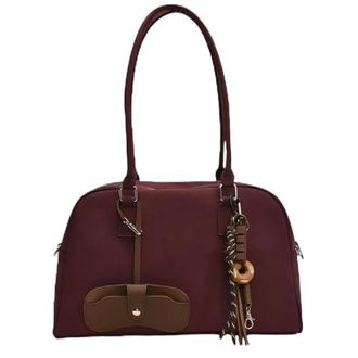 Generic Sac &agrave; bandouli&egrave;re en daim pour femme - Grand sac fourre-tout en daim synth&eacute;tique avec pendentif, sac &agrave; main Hobo doux pour le travail, le shopping, le