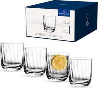 Villeroy & Boch Rose Garden verre à eau, ensemble de 4 pièces, 250 ml, cristallin