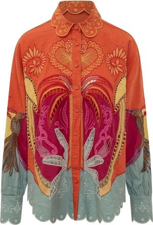 Farm Rio Farm Rio, Femme, Blouses et Chemises, Multicolore, Taille: 38 FR Usiacuri Shirt