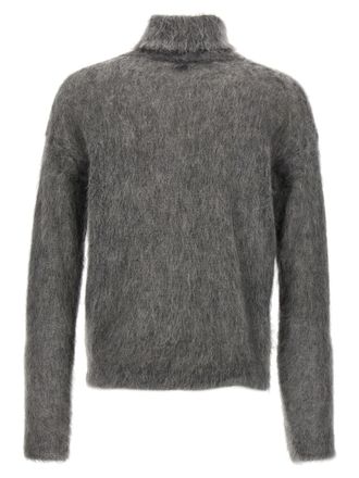 Saint Laurent Mens Gray Wool Cardigan Clothing