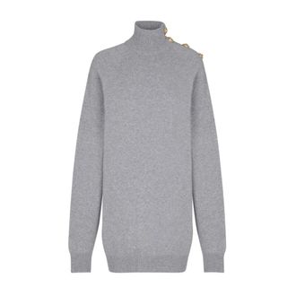 Balmain Kurzes Kleid im Cashmere-Jumper-Stil - - Dresses - Damen - Grau - S