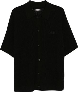 Amiri Homme, Chemises, Noir, Taille: XL Crochet Mesh Shirt