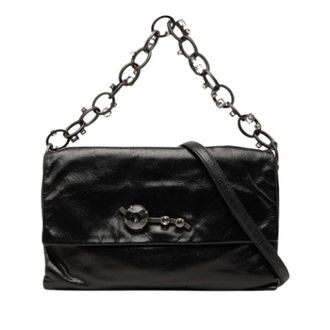 Miu Miu Pre-owned Sacoche orn&eacute;e de cristaux - Femme - Pre-owned - Noir - Taille: ONE Size