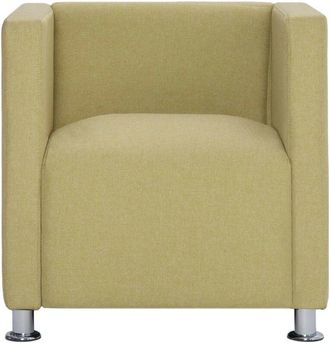 Les Tendances Fauteuil cube Vert Tissu