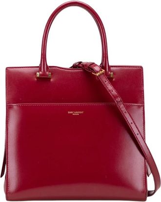 Saint Laurent Sac &agrave; main structur&eacute; doccasion - Femme - Pre-owned - Rouge - Taille: ONE Size