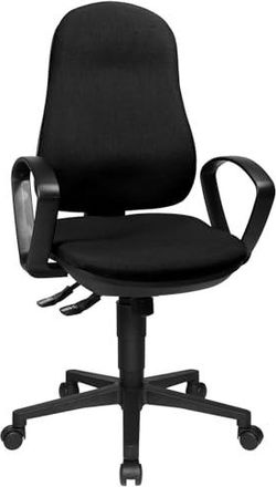 Topstar Topstar Support SY Bürostuhl, Schreibtischstuhl, inkl. Armlehnen B2(B), Bezugsstoff schwarz, 55 x 58 x 113 cm