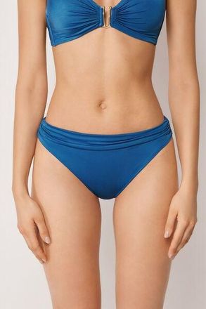 Calzedonia Bikinihose Shiny Satin Blau
