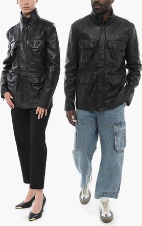 Diesel Leather Utility Jacket UNISEX L-GAST Diesel
