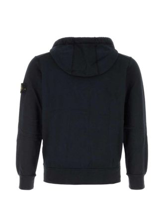 Stone Island Organic Cotton Hooded Sweatshirt - Navy