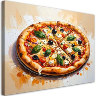 Feeby Tableau d&eacute;co Pizza nourriture 100x70