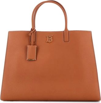 Burberry Frances Leather Medium tote bag - Marron