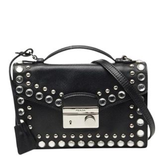 Prada Pre-owned Vintage Saffiano Schultertasche - - Pre-owned - Damen - Schwarzk - ONE SIZE