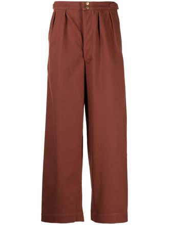 Bode pantalon court à coupe ample - Marron