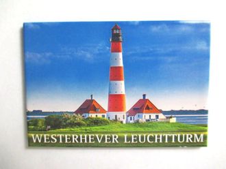 Generic Westerhever Leuchtturm Magnet Foto Souvenir Germany Schleswig Holstein (149)