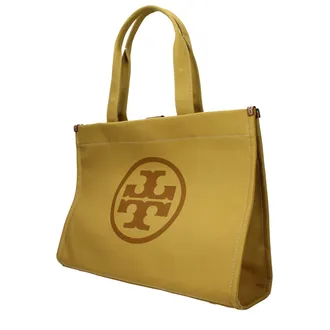 Tory Burch Womens Yellow Fabric Shoulder Bag