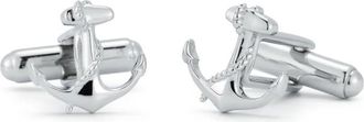 Mateo Bijoux boutons de manchette Anchor - Argent