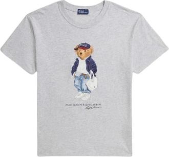 Polo Ralph Lauren Femme, Tops, Gris, Taille: 36 FR T-shirt ras du cou en jersey de coton