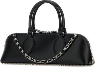 Valentino Garavani Nero Calf Leather - Bos Taurus Borse A Mano Bag
