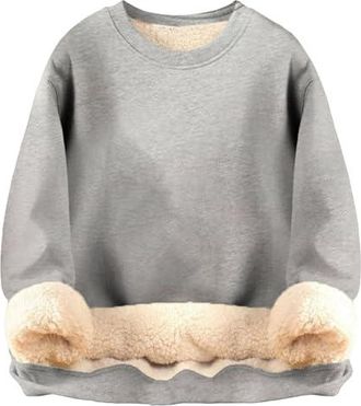 Generic Chemises Chaudes à Manches Longues pour Hommes, Pull Polaire épais, Haut Thermique Chaud à Manches Longues pour lhiver, Chemise décontractée