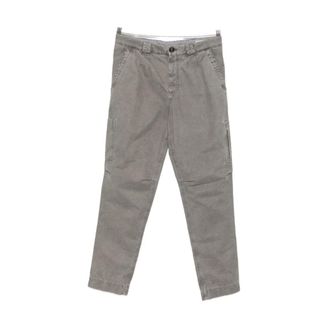 Brunello Cucinelli Chinos en coton coupe droite - Homme - Pantalons - Gris - Taille: XL