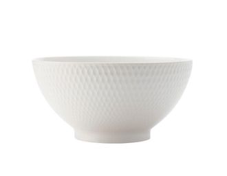 Maxwell & Williams Basics Diamonds Reisschale, porzellan, weiß, 12.5 cm