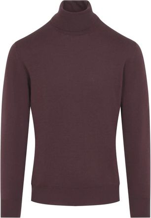 Canali Pull &agrave; col roul&eacute; en laine M&eacute;rinos de voyage - Homme - Pulls - Rouge - Taille: XL