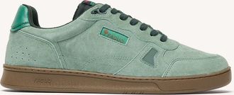 Faguo Baskets en cuir nubuck vert