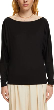 Esprit Damen 014ee1k340 T-Shirt, 001/Black, M