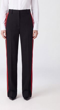 Loewe Ma&szlig;geschneiderte Hose mit geradem Bein aus Wollmischung und Seitenstreifen