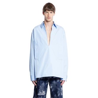 Gucci V-Neck Cotton Poplin Shirt