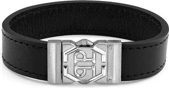 Philipp Plein Armb&auml;nder - Armband Hexagon Tactical Buckle - Gr. S - in Silber - f&uuml;r Damen