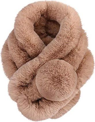 Generic Produit catégorie Scarfs - Écharpe féminine hiver chaude et épaisse inspirée d style tendance (Khaki, One Size)