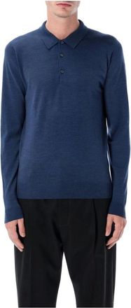John Smedley Homme, Tops, Bleu, Taille: 2XL Belper Polo Sweater