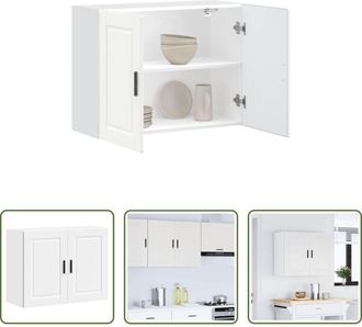 vidaXL H&auml;ngeschrank - K&uuml;chen-H&auml;ngeschrank Porto Wei&szlig; Holzwerkstoff