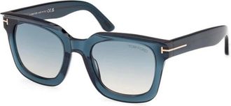 Tom Ford Femme, Accessoires, Bleu, Taille: 52 MM Leigh-02 Lunettes de soleil