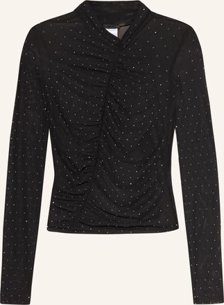 Liu Jo Liu Jo Longsleeve Aus Mesh Mit Schmucksteinen schwarz