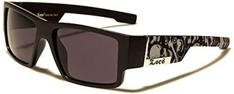 Locs lunettes de soleil urbain mode ville habillé femmes hommes 8LOC91085 (motifs skull tête de mort)
