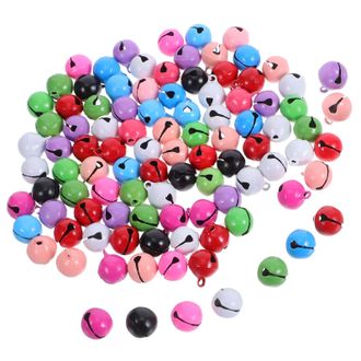 Aboofan 100st&uuml;cke Kleine Gl&ouml;ckchen aus Metall zum Basteln Winzige Gl&ouml;ckchen als Anh&auml;nger f&uuml;r DIY-schmuck und Dekoration f&uuml;r Weihnachtskr&auml;nze und Haustierhalsb