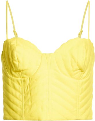 Farm Rio YELLOW SLEEVELESS SHELL TOP