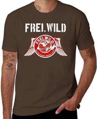Generic Frei.Wild WDSWL Retro T-shirt pour homme, Style caf&eacute; fonc&eacute;, 6XL