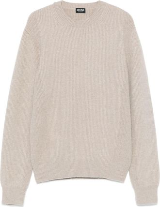 Ermenegildo Zegna Klassischer Kaschmirpullover - Nude