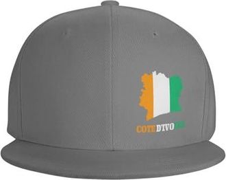 Generic Carte du Drapeau De La C&ocirc;te DIvoire Homme Femme Chapeaux Pare-Soleil Snapback Strapback Cap S&eacute;chage Rapide Casquette De Baseball pour Hip Pop Camping 
