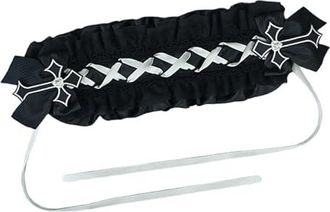 Generic Wynrzyj Bandeaux en dentelle pour cosplay - Ruban fonc&eacute; - Pour le maquillage - Lavage du visage - Pour anniversaire, f&ecirc;te - Accessoire de cheveux en p