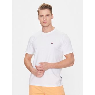 Napapijri T-Shirt Salis NP0A4H8D Weiß Regular Fit