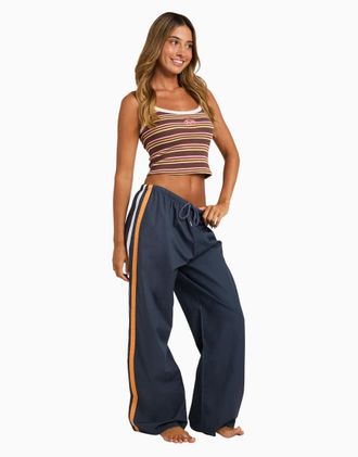 Roxy Welcome Home - Hose mit weitem Bein in Mood Indigo-Blau