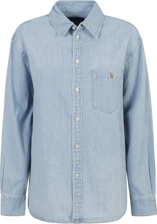 Ralph Lauren Femme, Blouses et Chemises, Bleu, Taille: 38 FR Chemise en jean