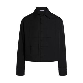 Jacquemus Schwarzes Kurzarmhemd - - Shirts - Herren - Schwarzk - L